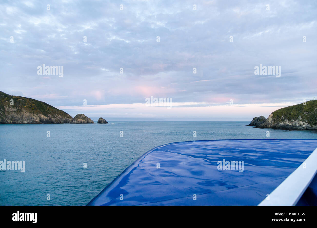 The rocky outcroppings of Arapawa Island, where the waters of the ...