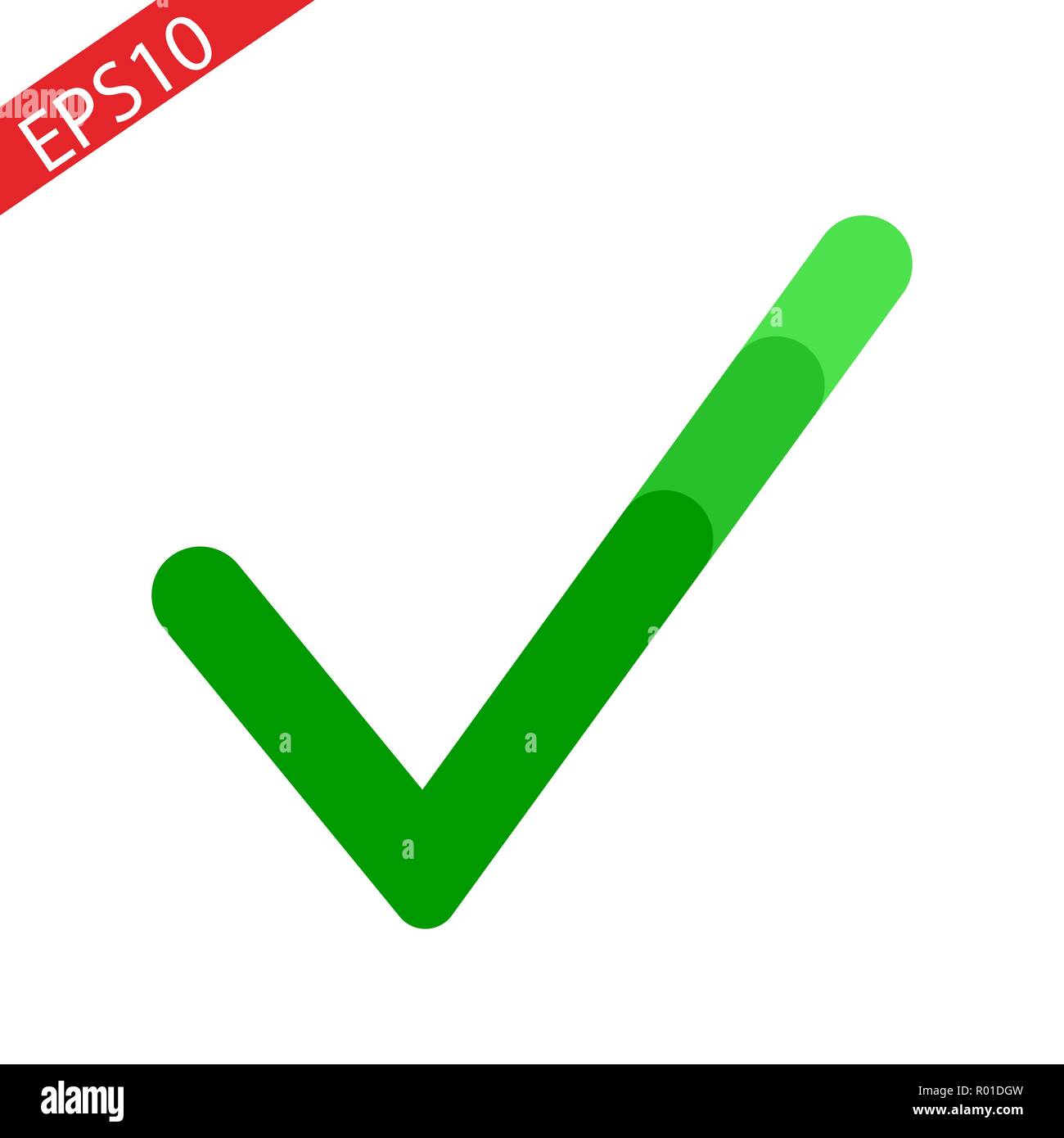 Tick sign element. Green checkmark icon isolated on white background ...
