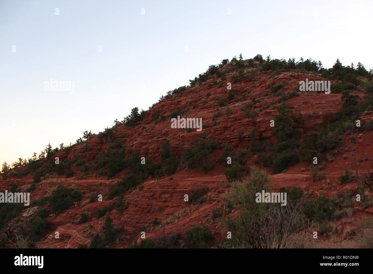 Close up view of red rock mini mesa at the Airport Mesa Loop Trail in ...