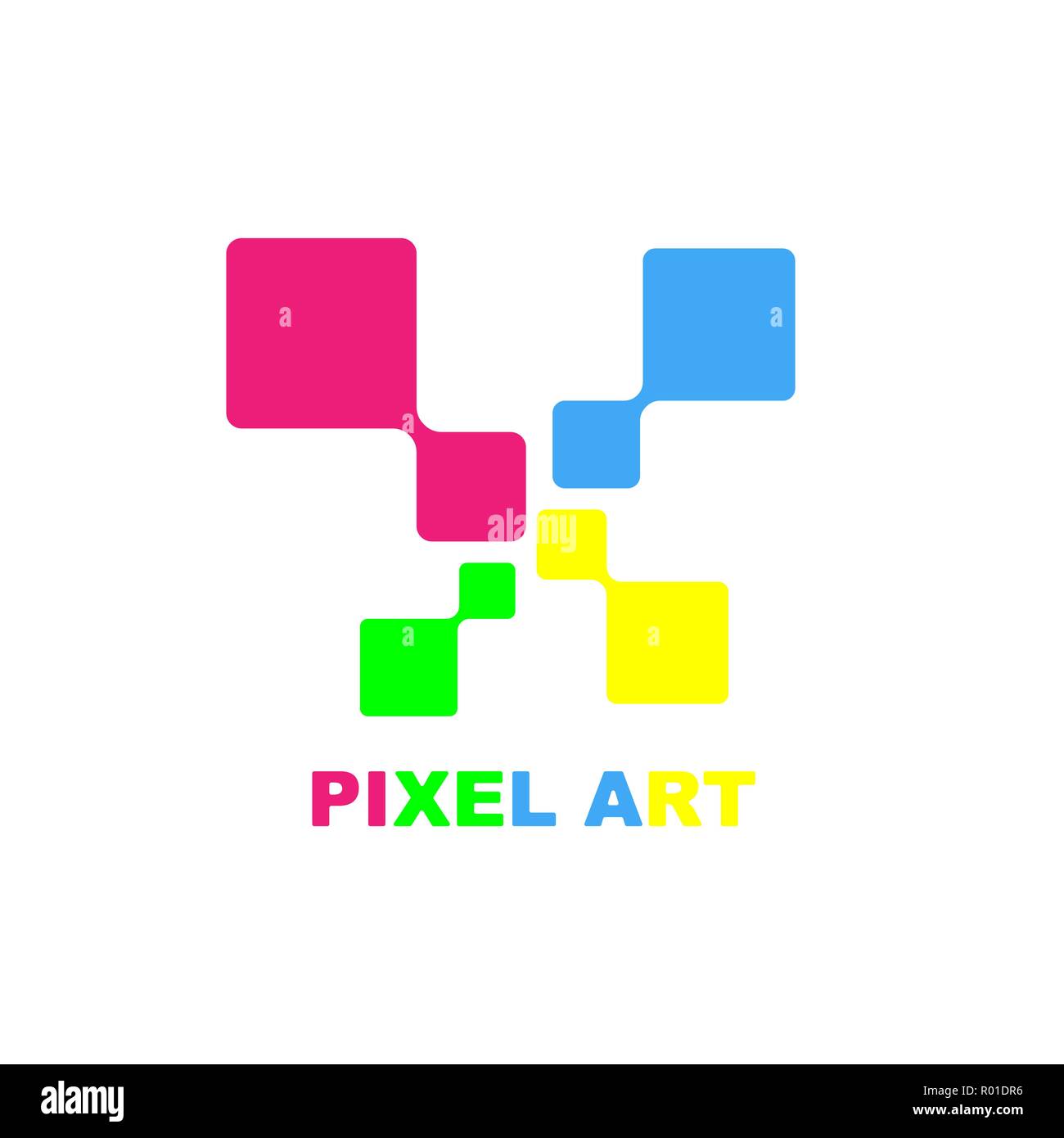 Pixel Art Logo Design Template. EPS 10. Vector Stock Vector Image & Art ...