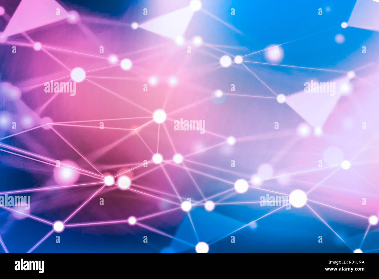 network illustration - abstract technology background Stock Photo - Alamy