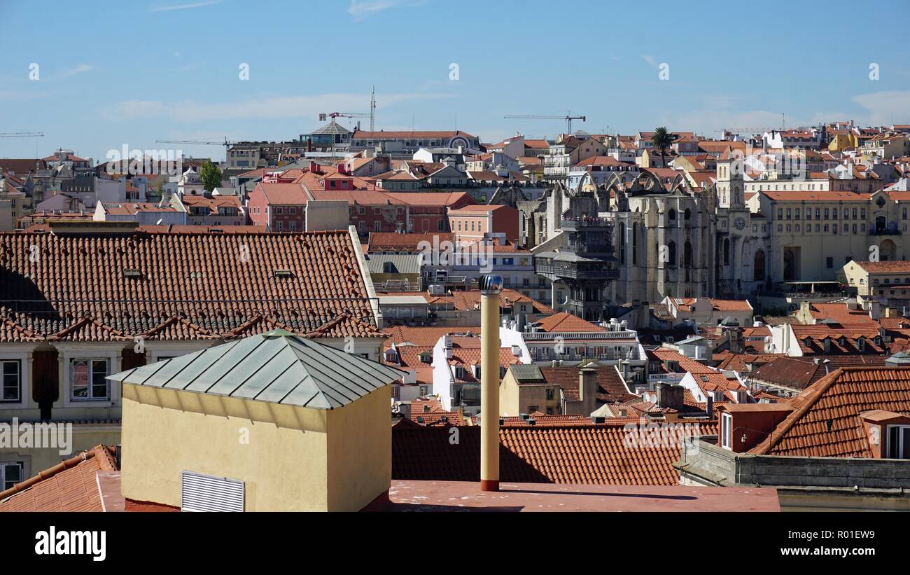 rooftop view over the portuguese city lisbon Stock Photo - Alamy