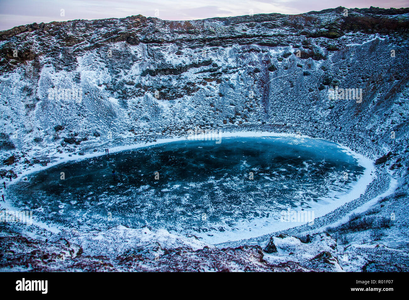 Kerid Crater in Winter, Iceland, Europe Stock Photo - Alamy