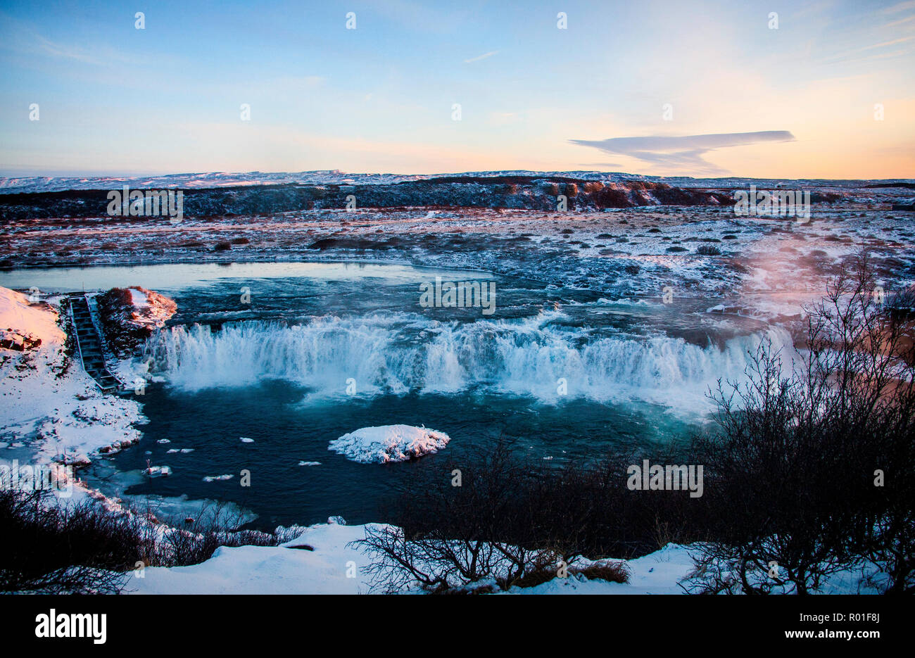 The Waterfall Faxi, Iceland, Europe Stock Photo - Alamy
