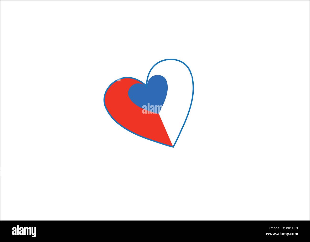 heart - czech flag as a symbol of love Stock Vector Image & Art - Alamy