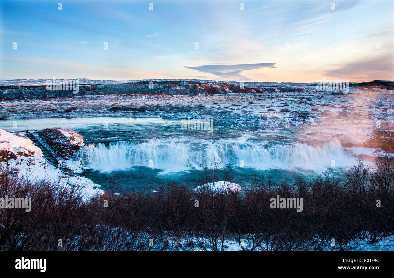 The Waterfall Faxi, Iceland, Europe Stock Photo - Alamy