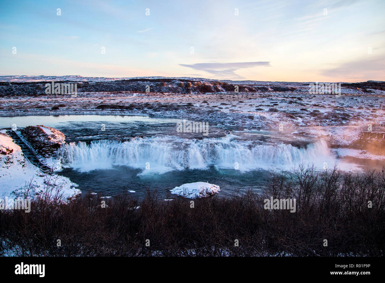 The Waterfall Faxi, Iceland, Europe Stock Photo - Alamy