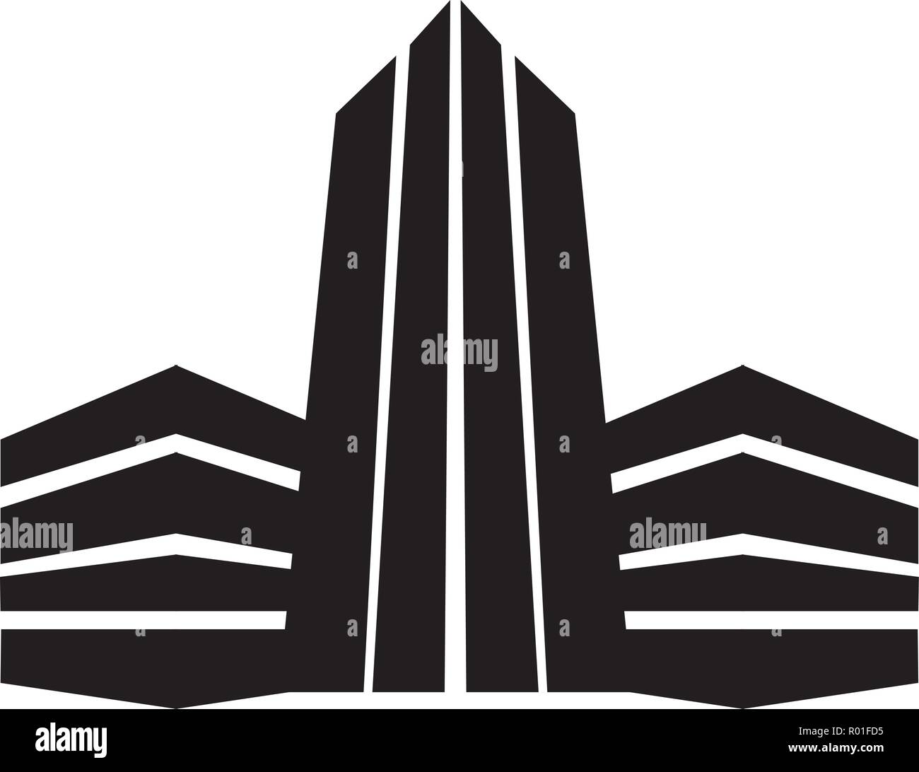 Illustration of building logo design on white background Stock Vector ...