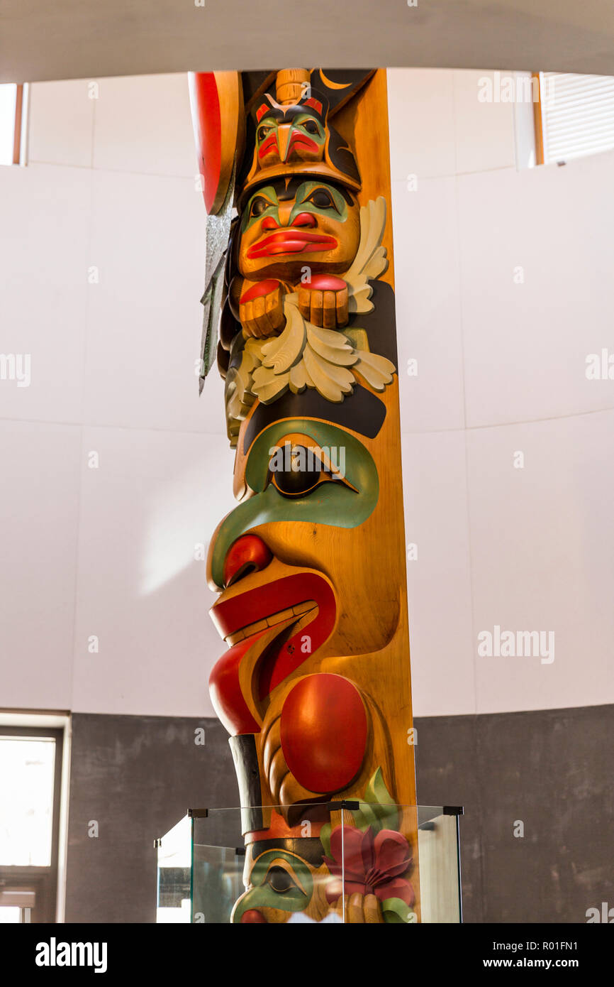 Totem Pole at the museum Stock Photo - Alamy