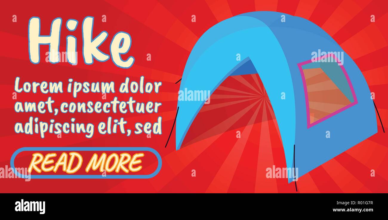 Hike concept banner, comics isometric style Stock Vector Image & Art ...