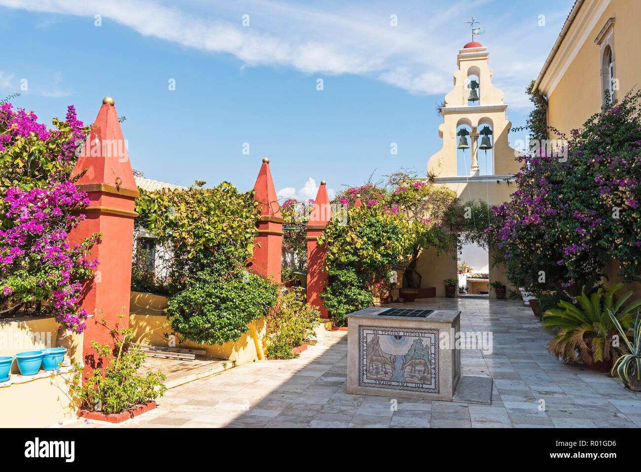 Bell tower in the courtyard, monastery Panagia Theotókos tis ...