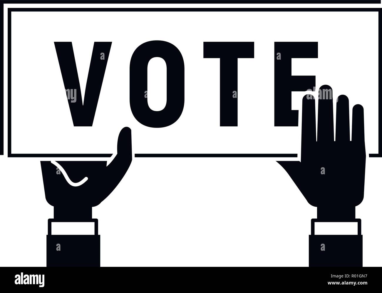 Vote poster icon, simple style Stock Vector Image & Art - Alamy