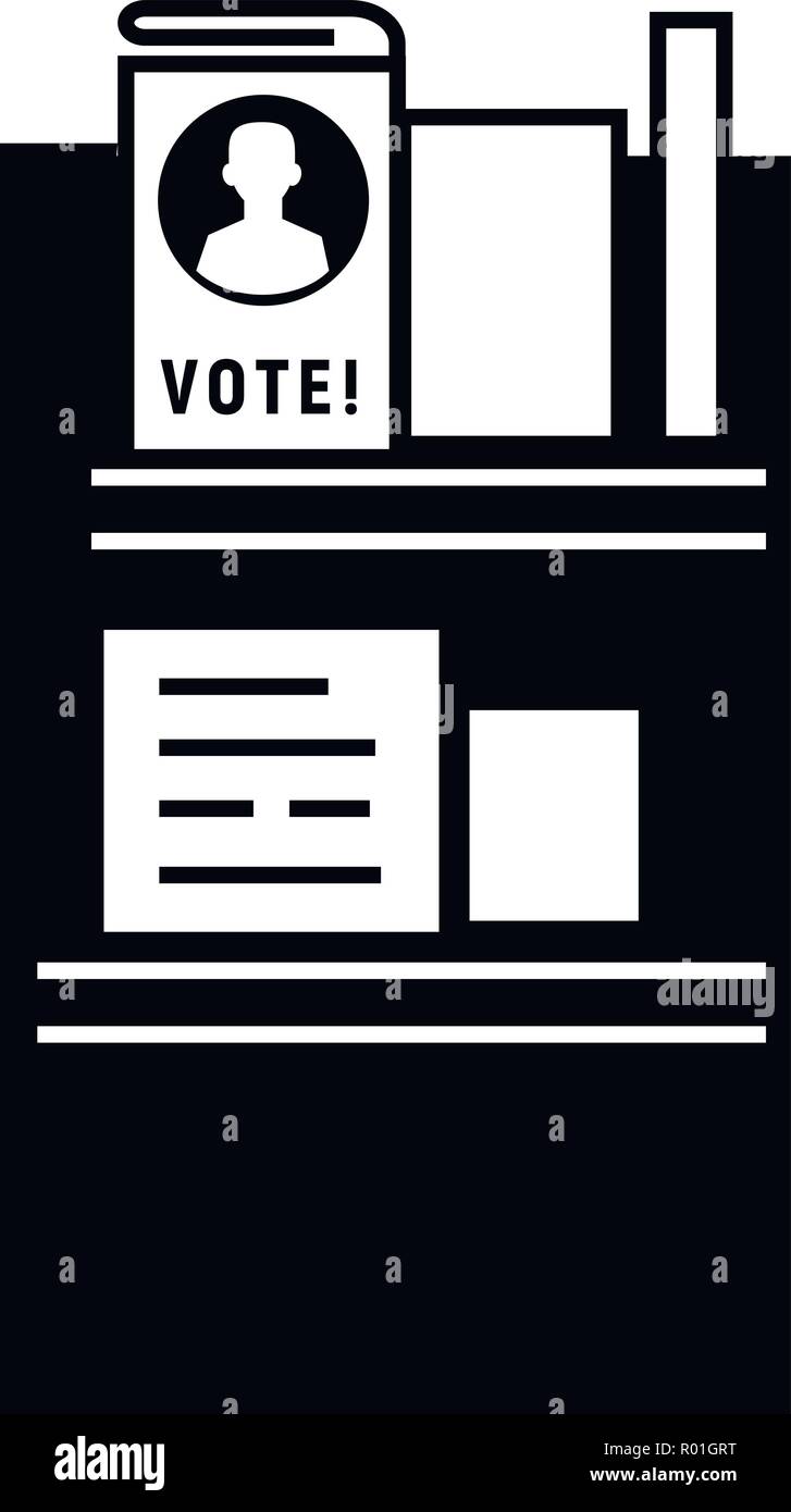 Vote wood stand icon, simple style Stock Vector Image & Art - Alamy