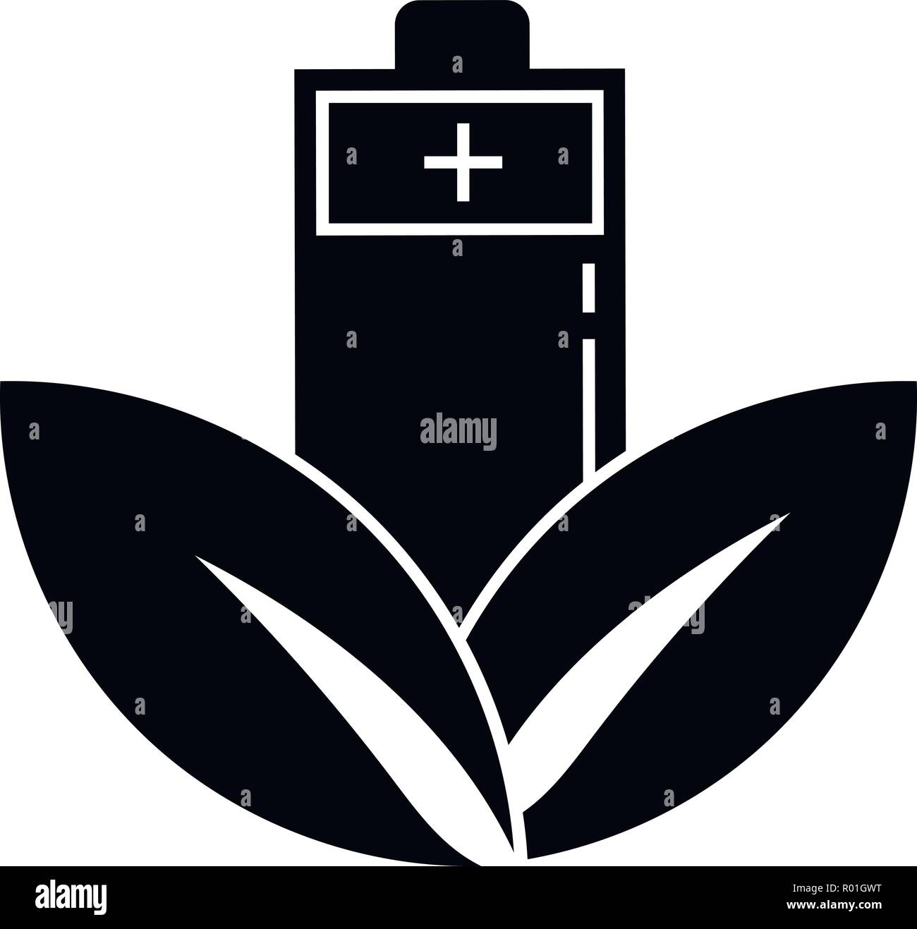 Eco leaf battery icon, simple style Stock Vector Image & Art - Alamy