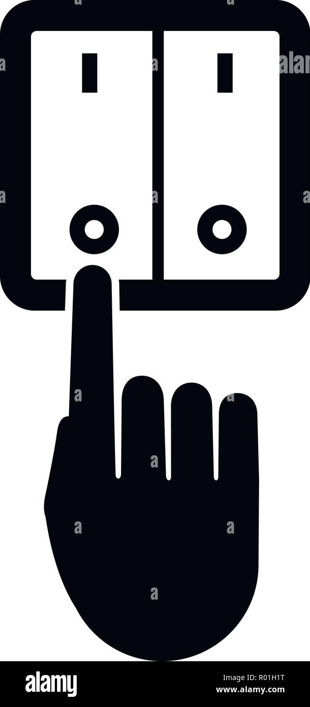 Hand switch light icon, simple style Stock Vector Image & Art - Alamy