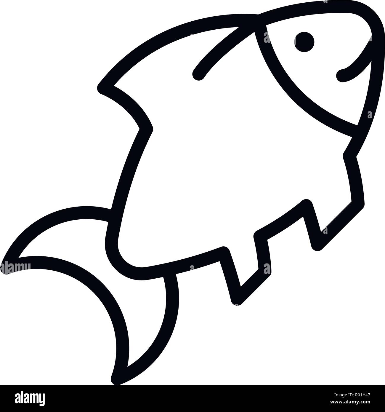 Fish icon, outline style Stock Vector Image & Art - Alamy