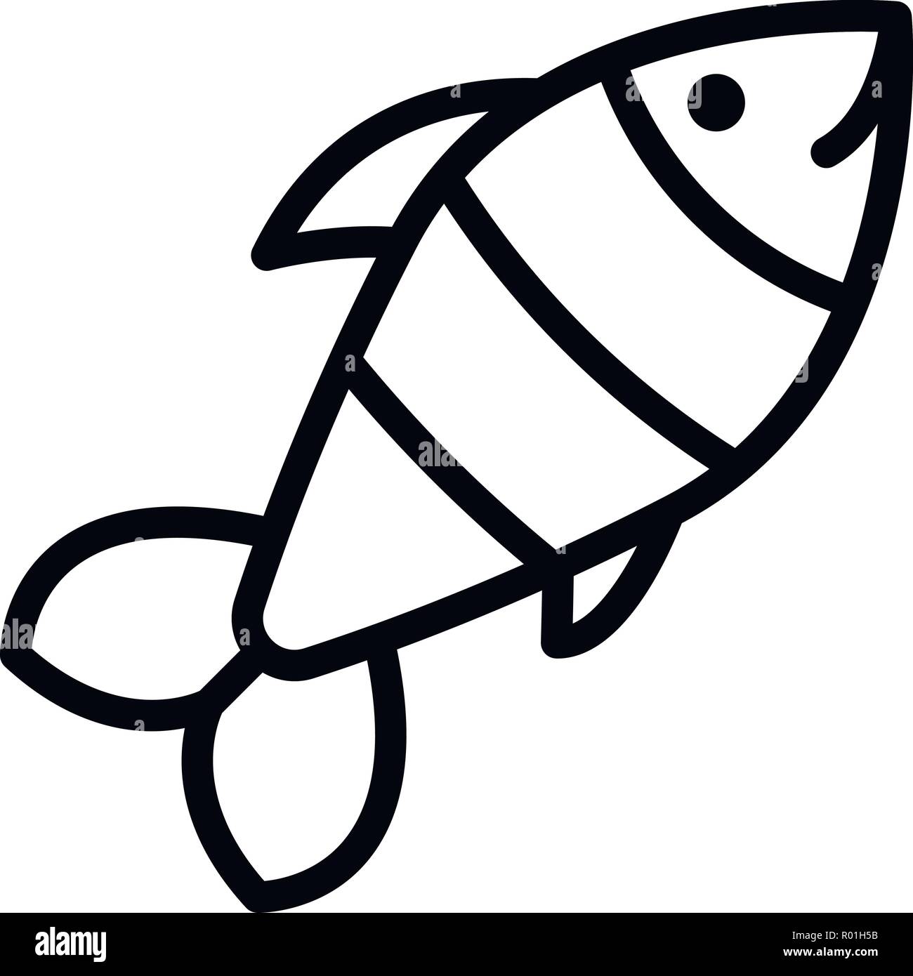 Sea fish icon, outline style Stock Vector Image & Art - Alamy