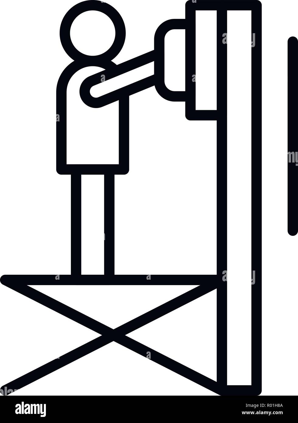 Scissor lift platform icon, outline style Stock Vector Image & Art - Alamy