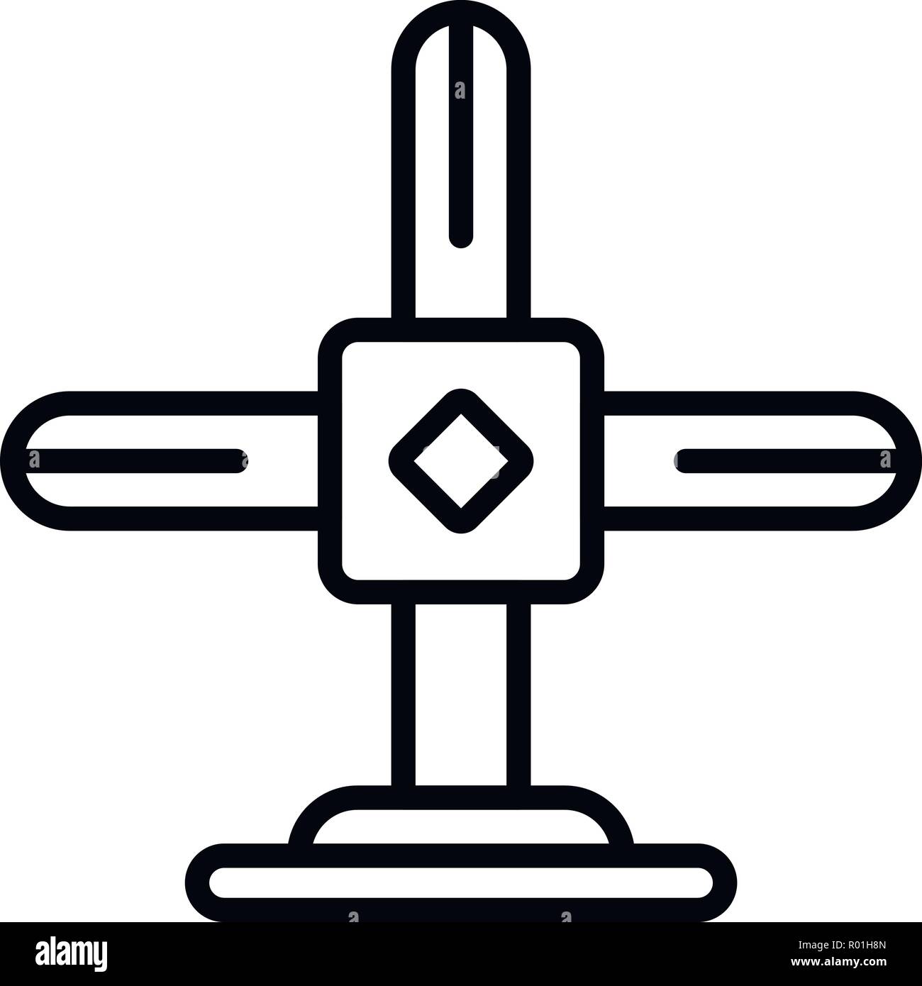 Scaffolding cross icon, outline style Stock Vector Image & Art - Alamy