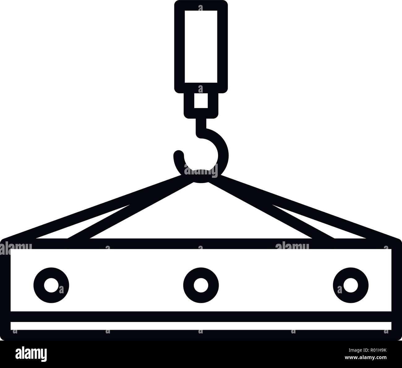 Crane hook platform icon, outline style Stock Vector Image & Art - Alamy
