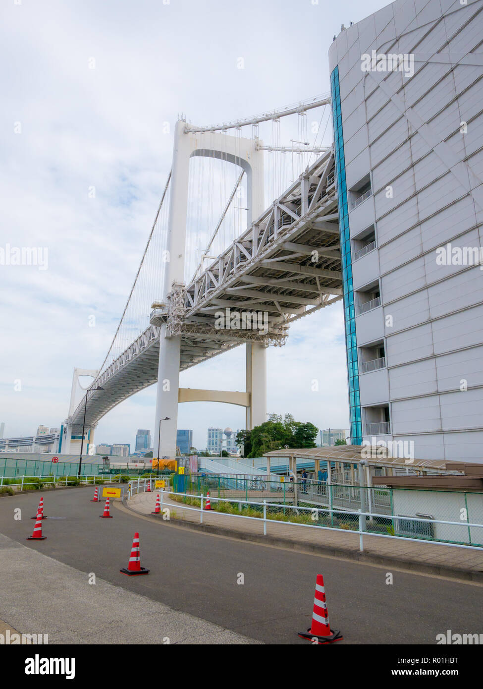 Entrance of the pedestrian/bicycle walkway "Rainbow promenade" of ...