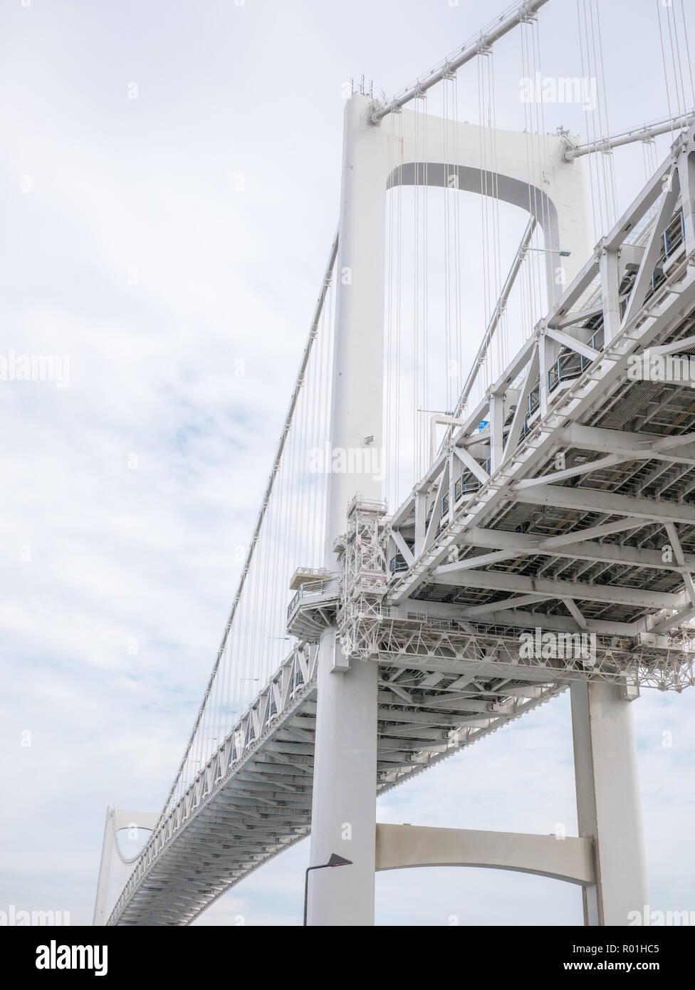 Under a modern bridge in Tokyo, Japan Stock Photo - Alamy