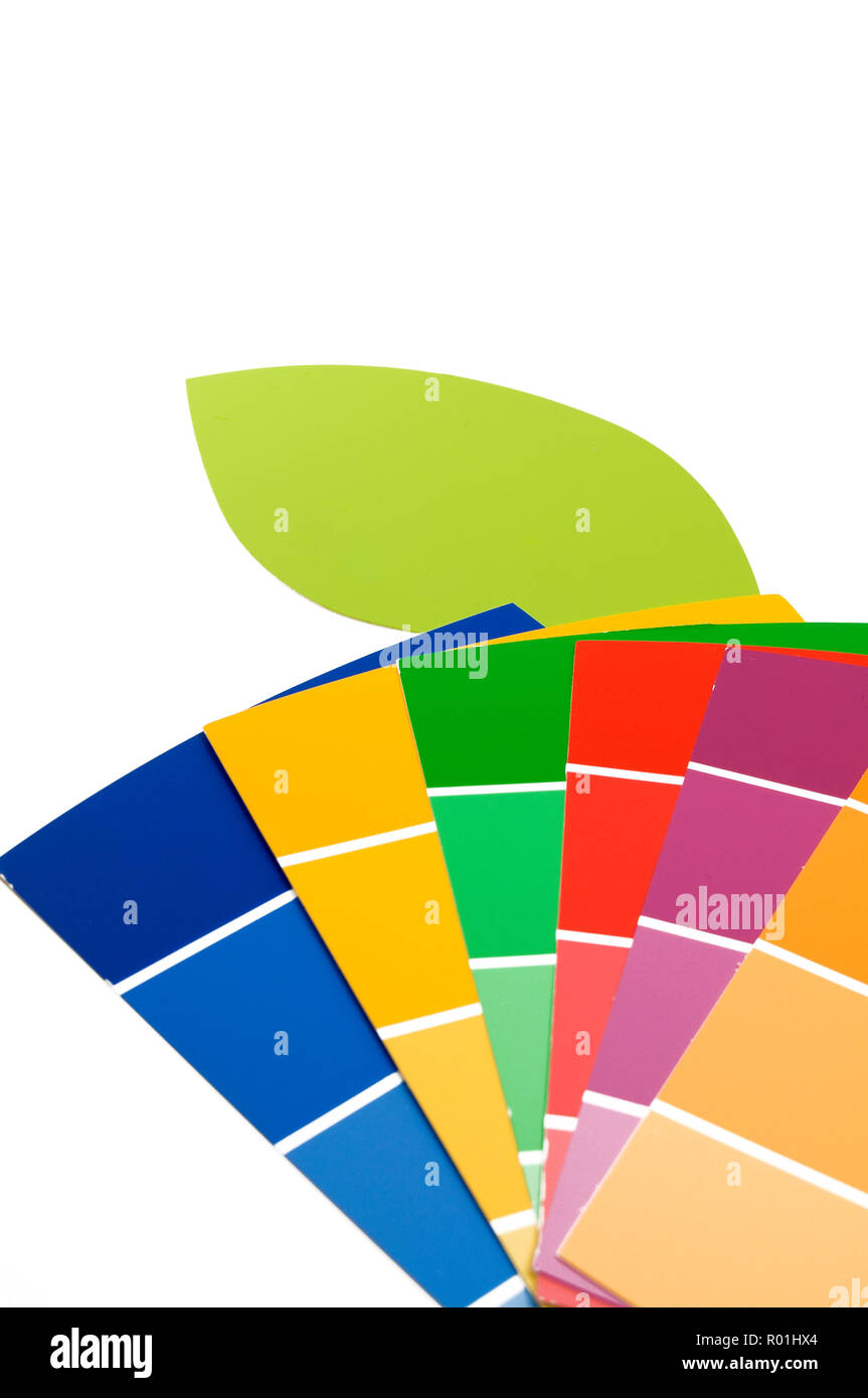 Blue,Green,Red,Yellow Paint Samples Isolated on White Stock Photo - Alamy