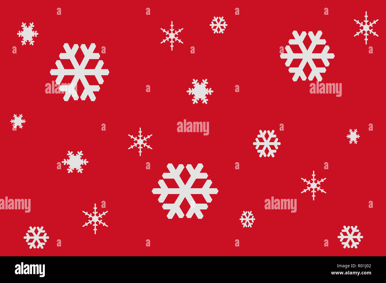 Beautiful Illustration of Snow Flakes with Red Background Stock Photo ...
