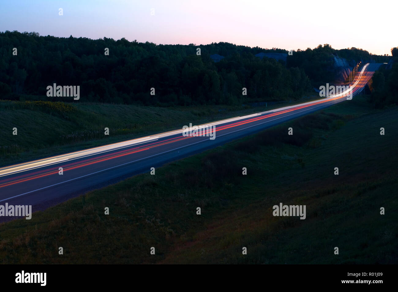 Highway night lights motion mountain hi-res stock photography and ...