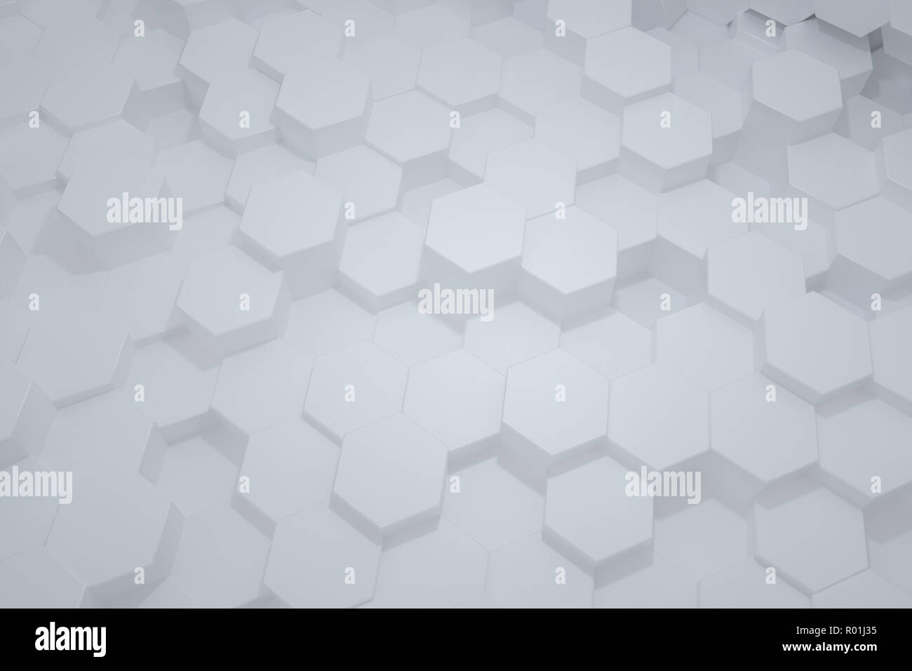 3d rendering, White hexagonal background Stock Photo - Alamy