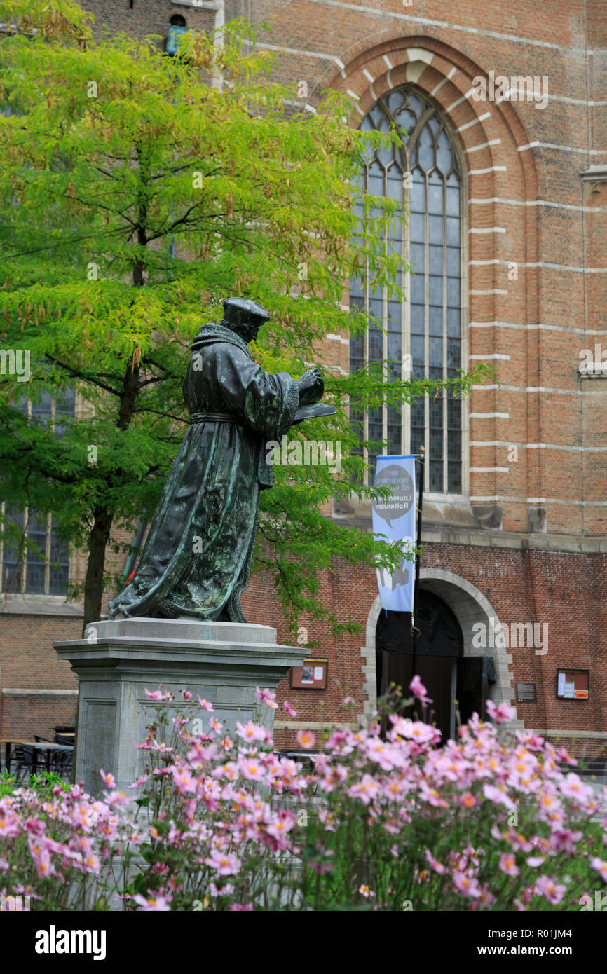 Desiderius Erasmus Statue, Rotterdam, Netherlands, Europe Stock Photo ...