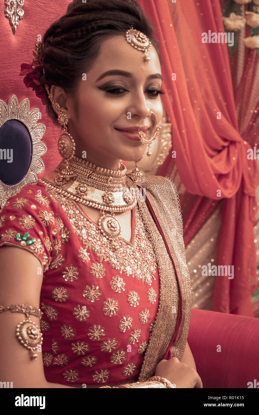 June 03,2018. Durgapur, India. An unidentified beautiful young Indian ...