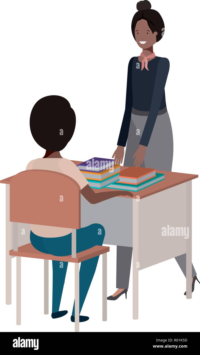 Secondary school teacher classroom Stock Vector Images - Alamy