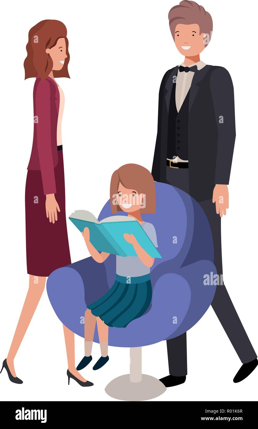 Young couple hugging chair Stock Vector Images - Alamy