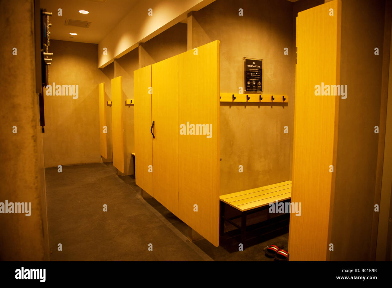 Locker room interior Stock Photo - Alamy