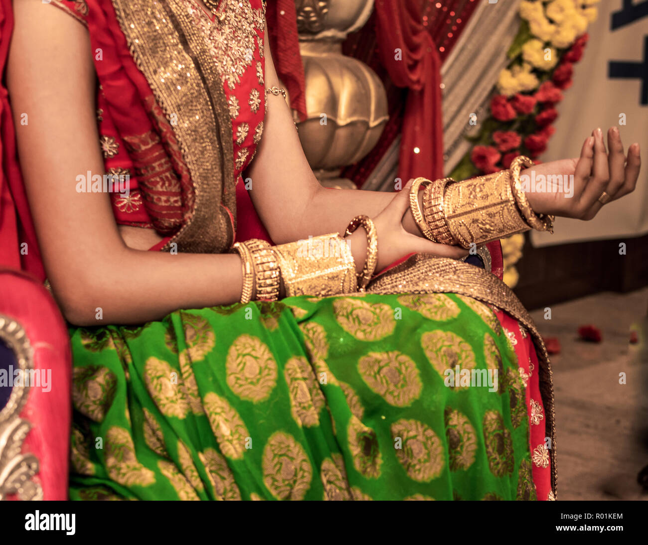 Indian bride gold hi-res stock photography and images - Alamy