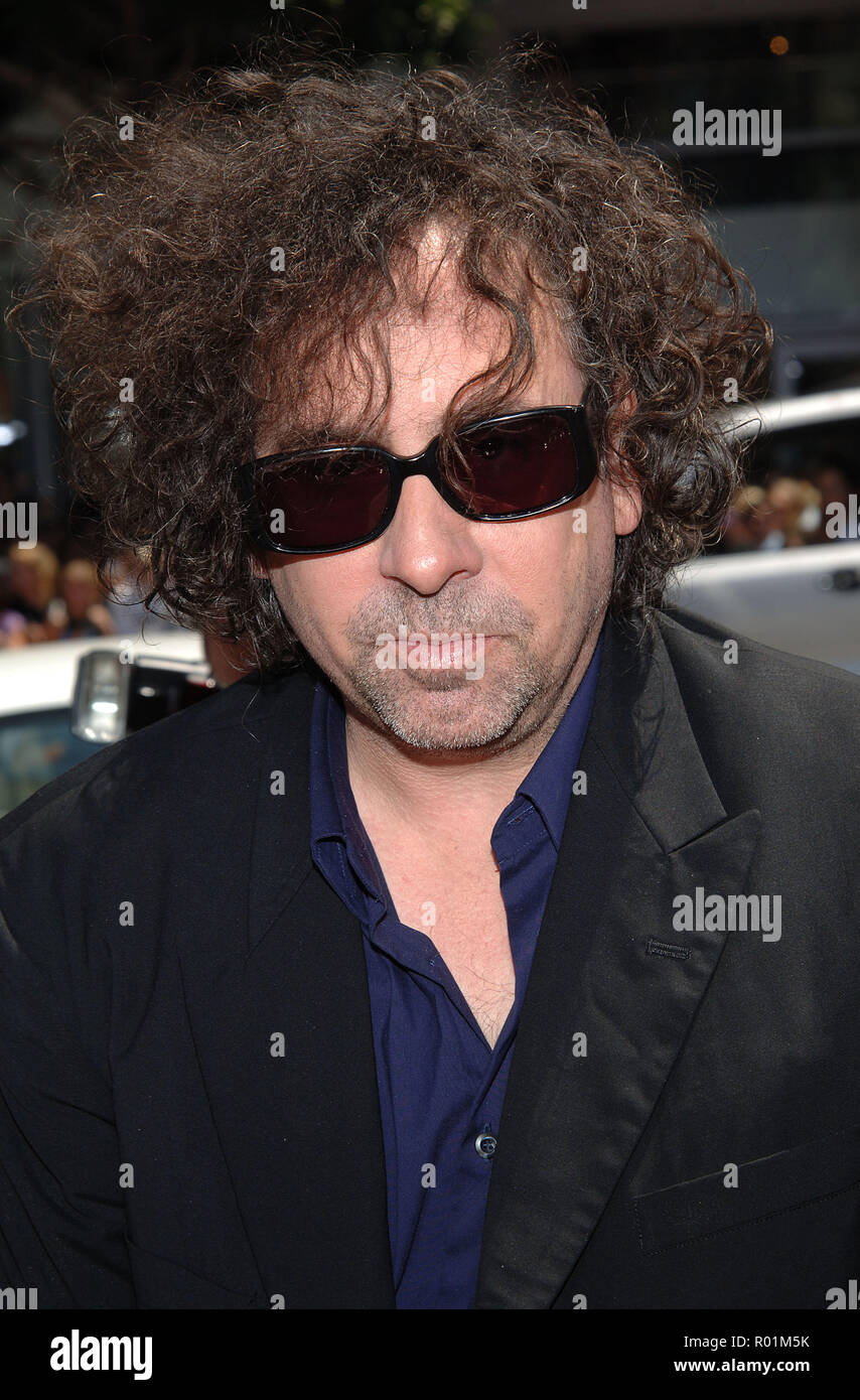 Tim Burton arriving at the Charlie And The Chocolat Factory Premiere at ...