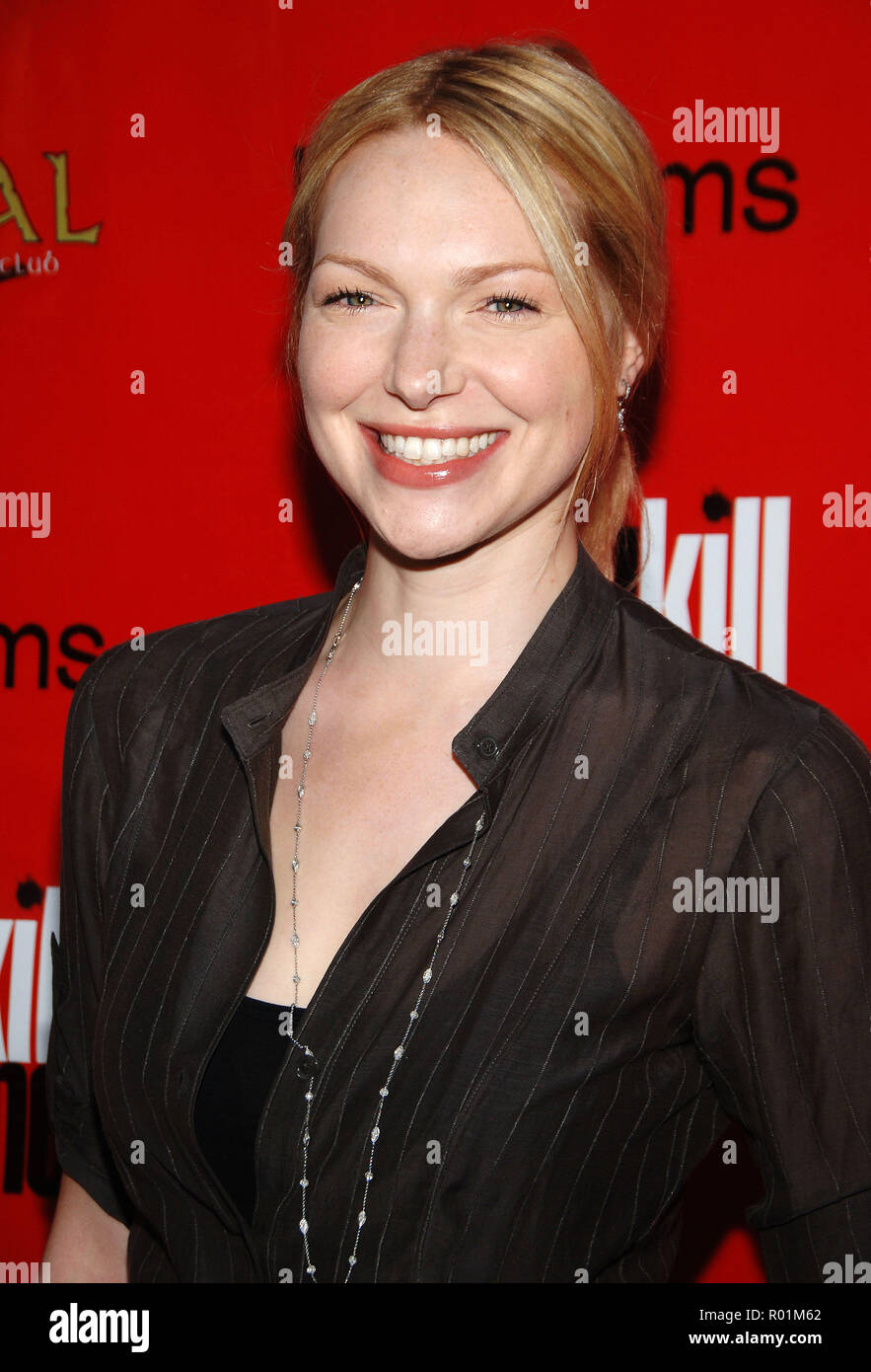 Laura Prepon arriving at the YOU KILL ME Premiere at the Arclight ...