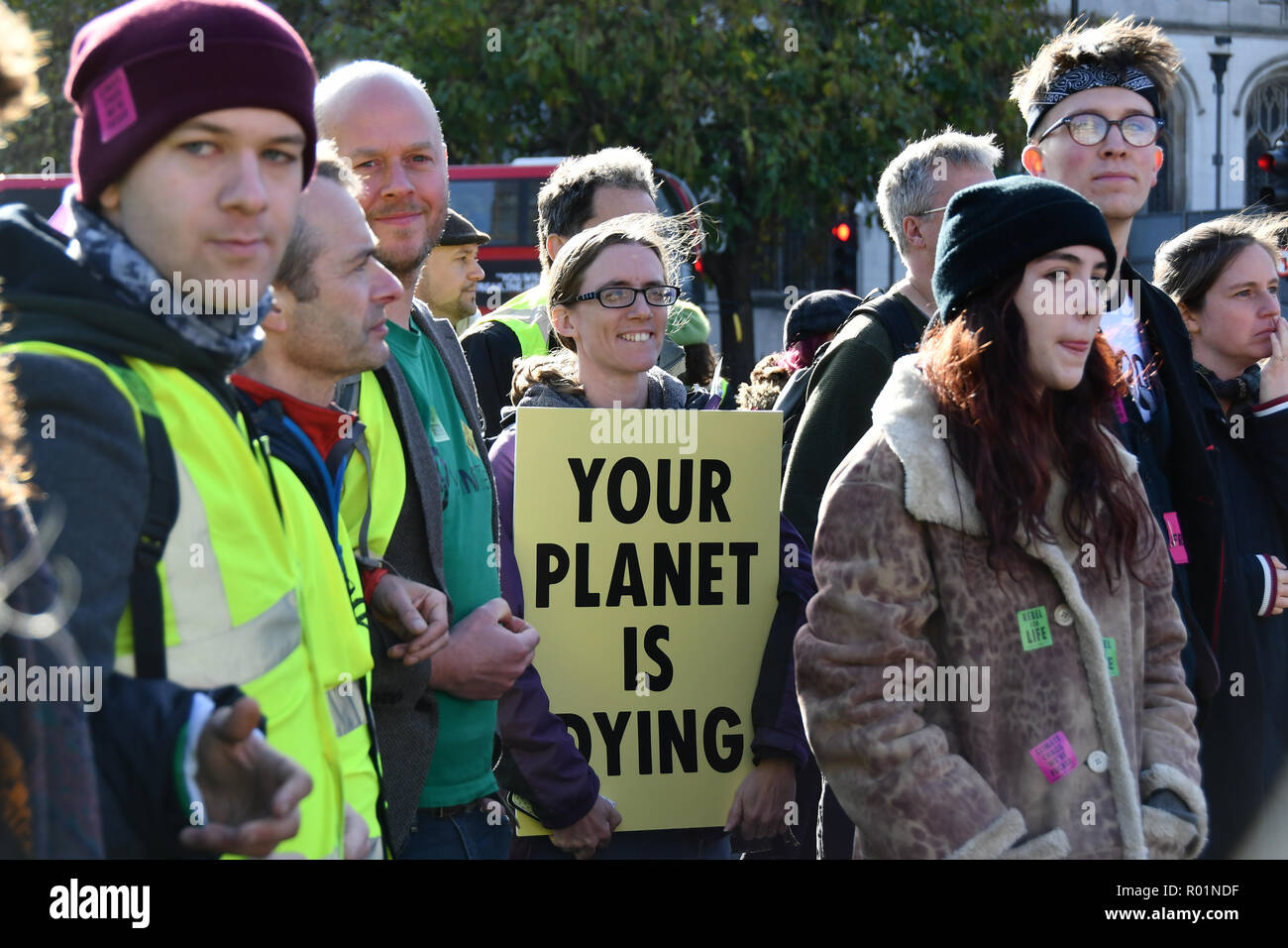 London, UK. 31st October, 2018. Declaration of Rebellion protest sit-in ...
