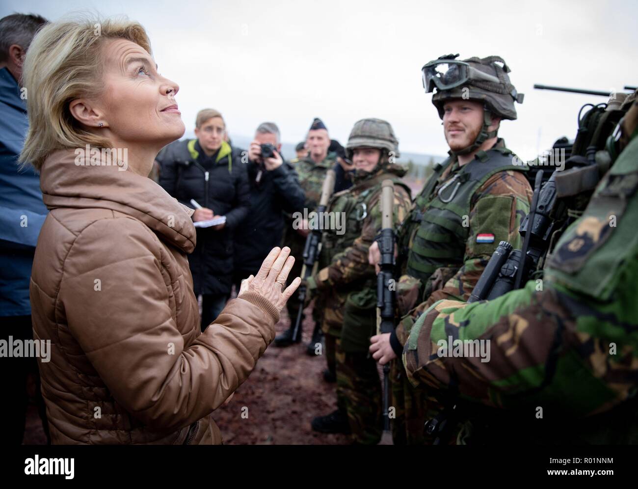 Rena, Norway. 31st Oct, 2018. Federal Defence Minister Ursula von der ...