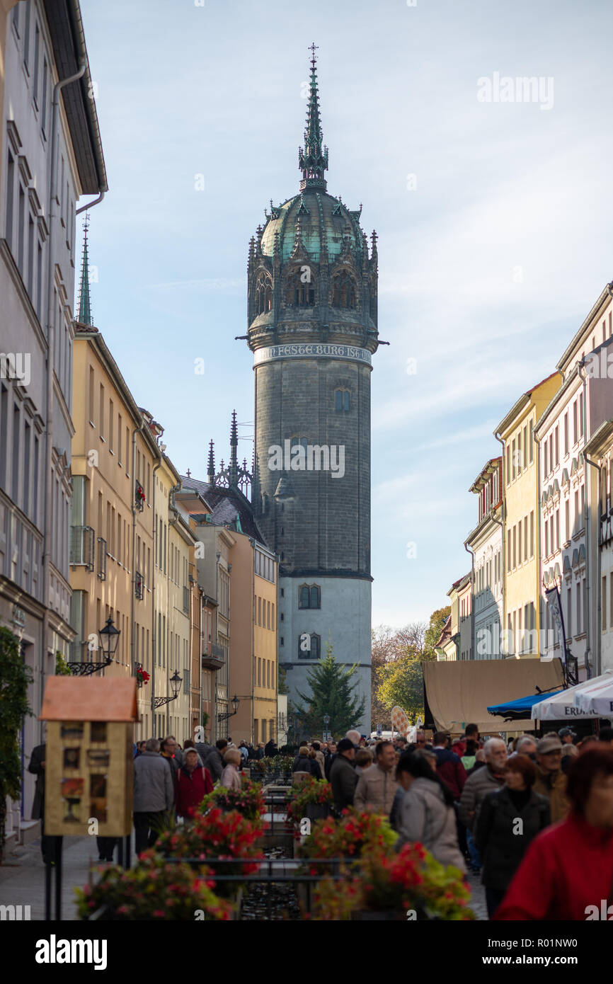 Wittenberg, Germany, 31st October 2018, Reformation Day, historic ...