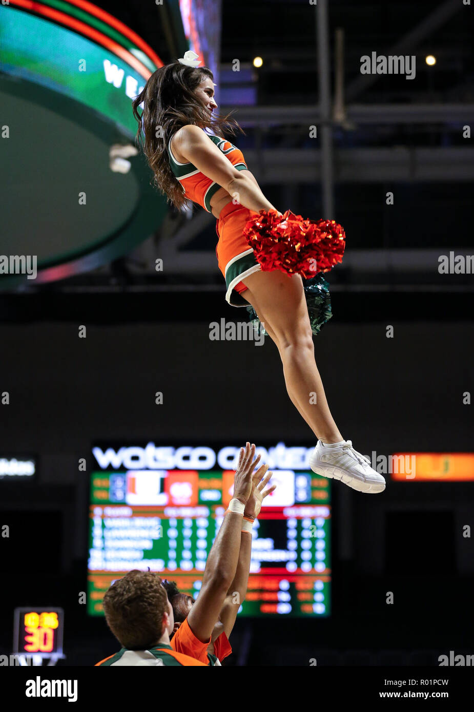 Miami Hurricanes Cheerleaders High Resolution Stock Photography and ...