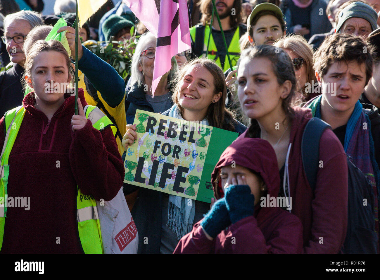 London, UK. 31st October, 2018. Environmental campaigners gather in ...