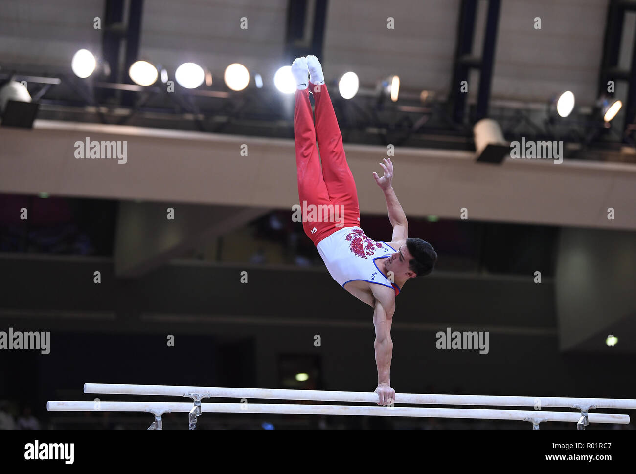 Doha, Katar. 31st Oct, 2018. Artur Dalaloyan (RUS) at the bar. GES ...