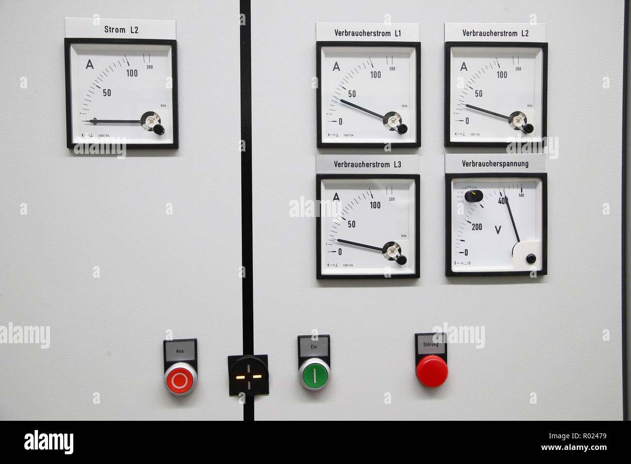 01 November 2018, Thuringia, Großschwabhausen: A switch cabinet stands ...