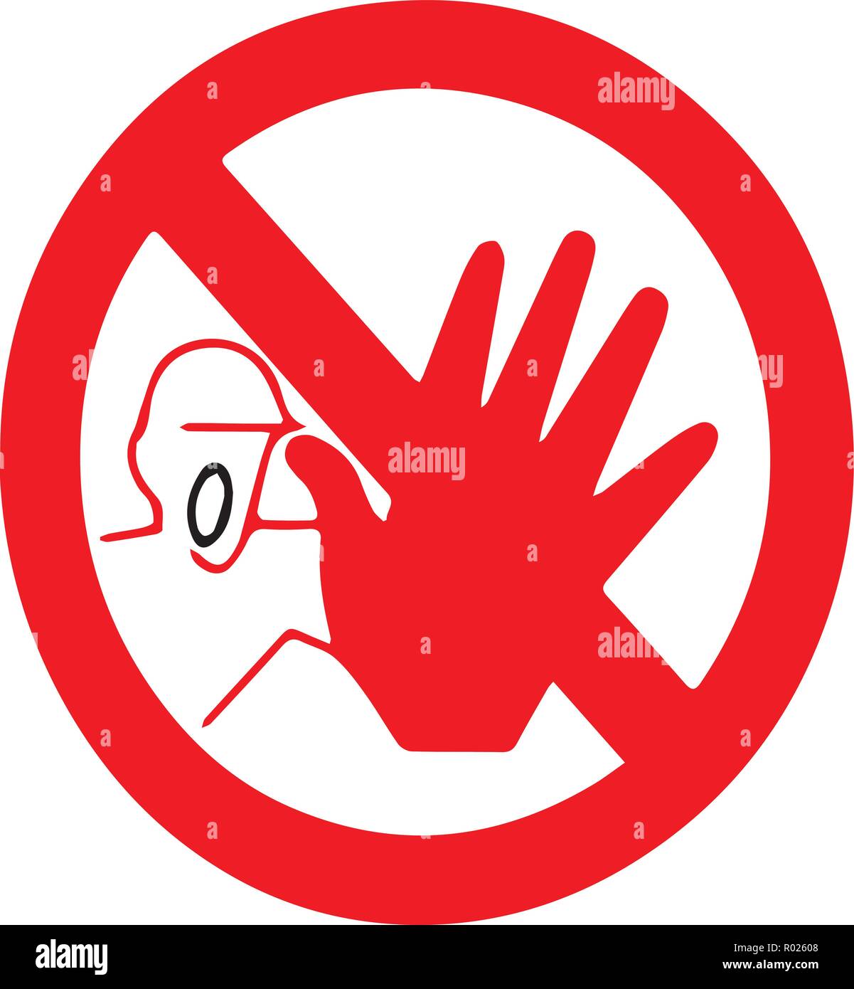 STOP! No entry! Red stop sign for prohibited activities Stock Vector ...