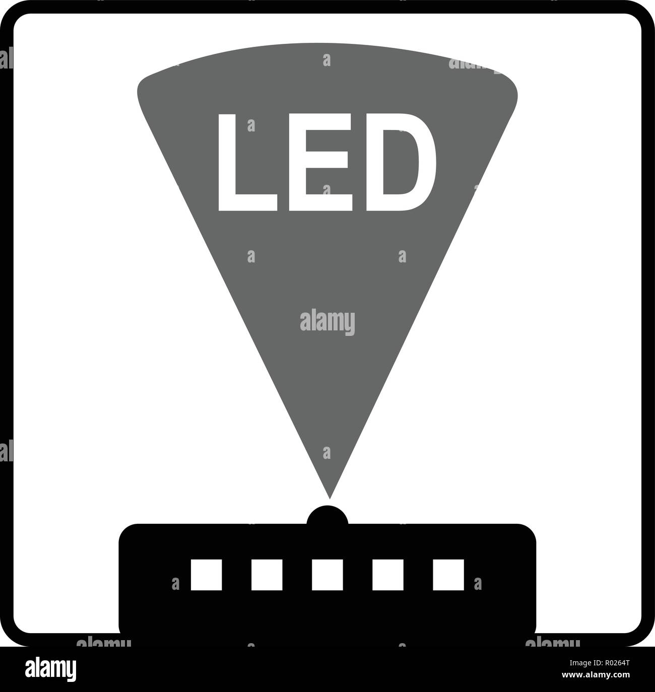 Symbol of light-emitting diode (LED) vector Stock Vector Image & Art - Alamy