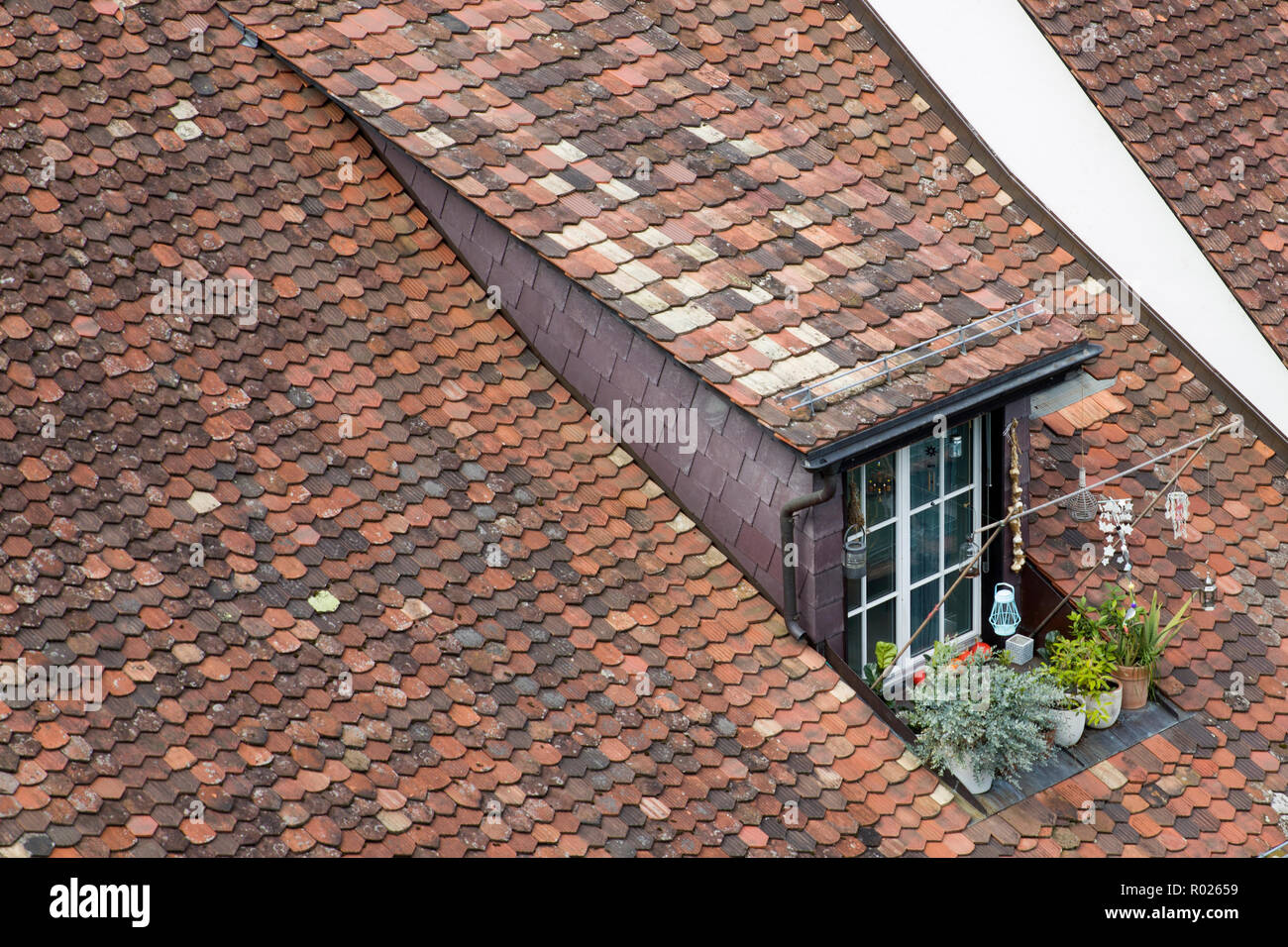 Roof of a traditional house in Bern, Switzerland Stock Photo - Alamy