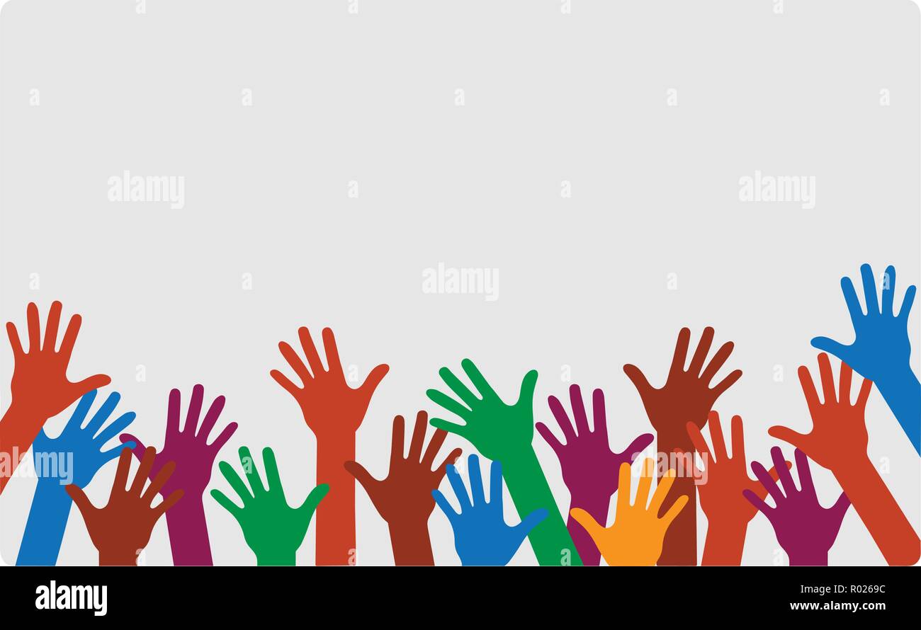 Human hands in colors Stock Vector Images - Alamy