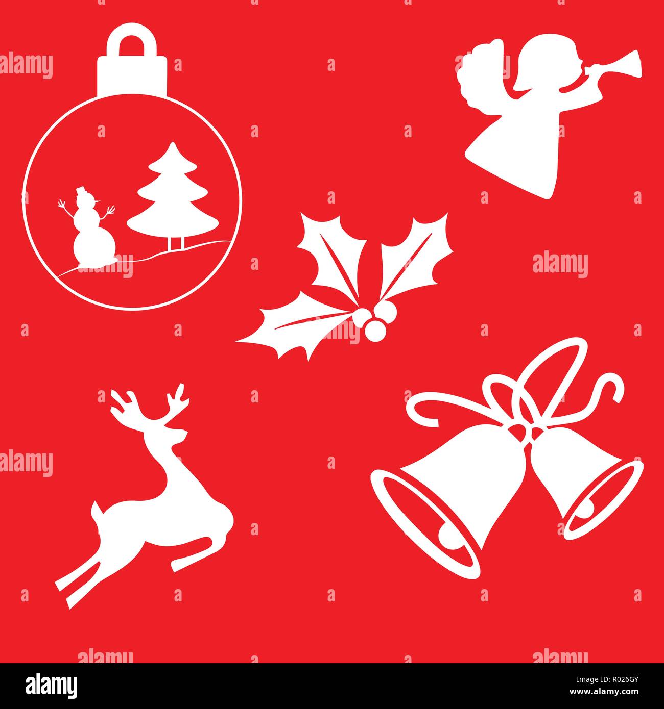 Christmas holiday background decorations traditional Stock Vector ...